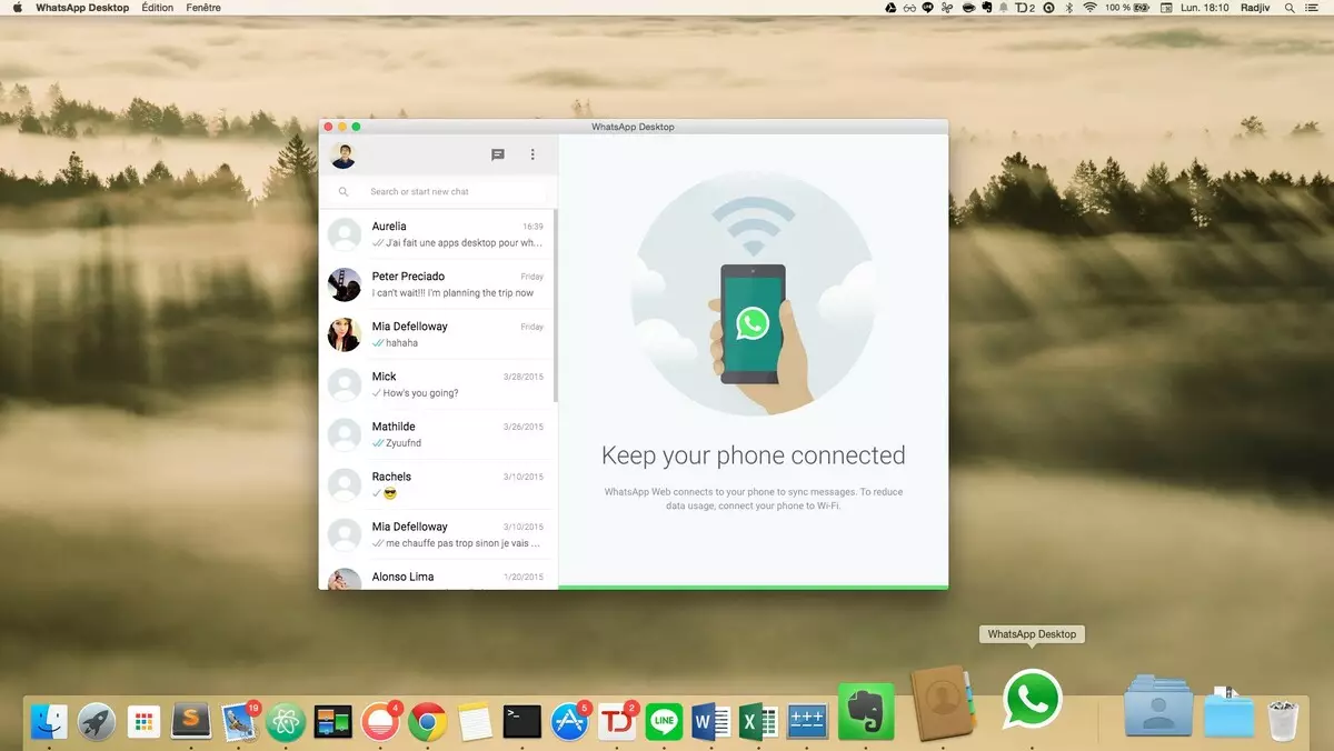 O aplicativo WhatsApp saiu para computadores no OS X e no Windows 11225_0