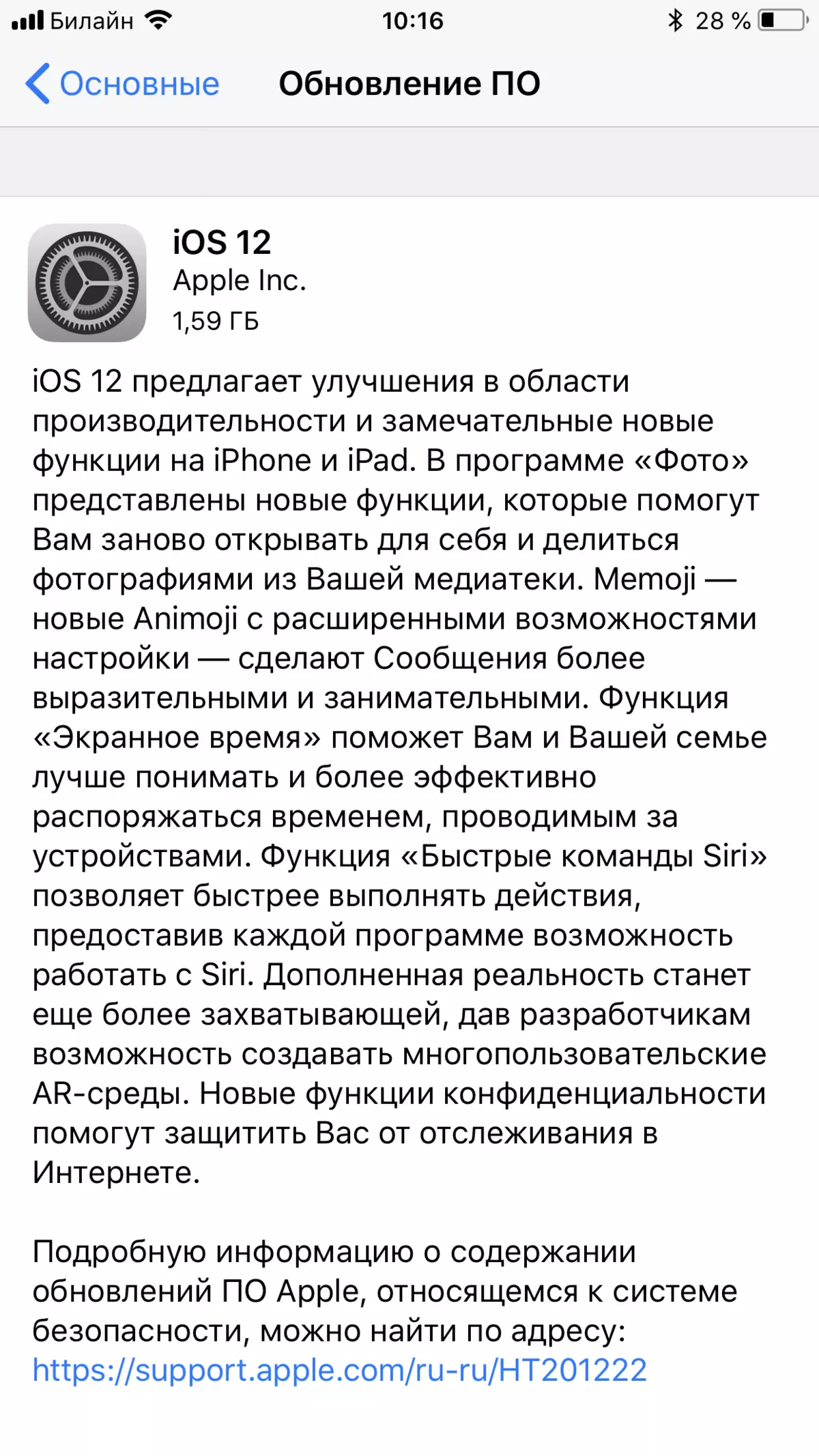гына хәзер iOS 12 яңартырга теле 12396_9