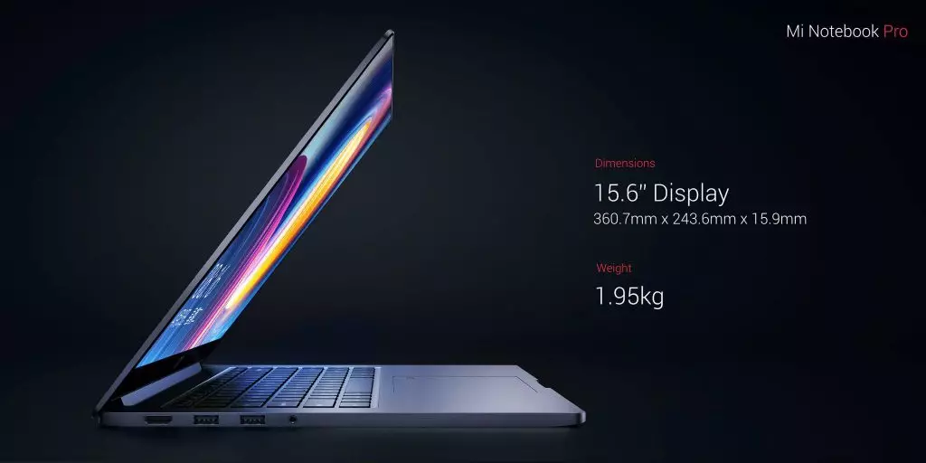 Bag-ong Xiaomi Mi Notbook Pro - sama sa MacBook Pro, apan sa tanan nga mga konektor 12852_2
