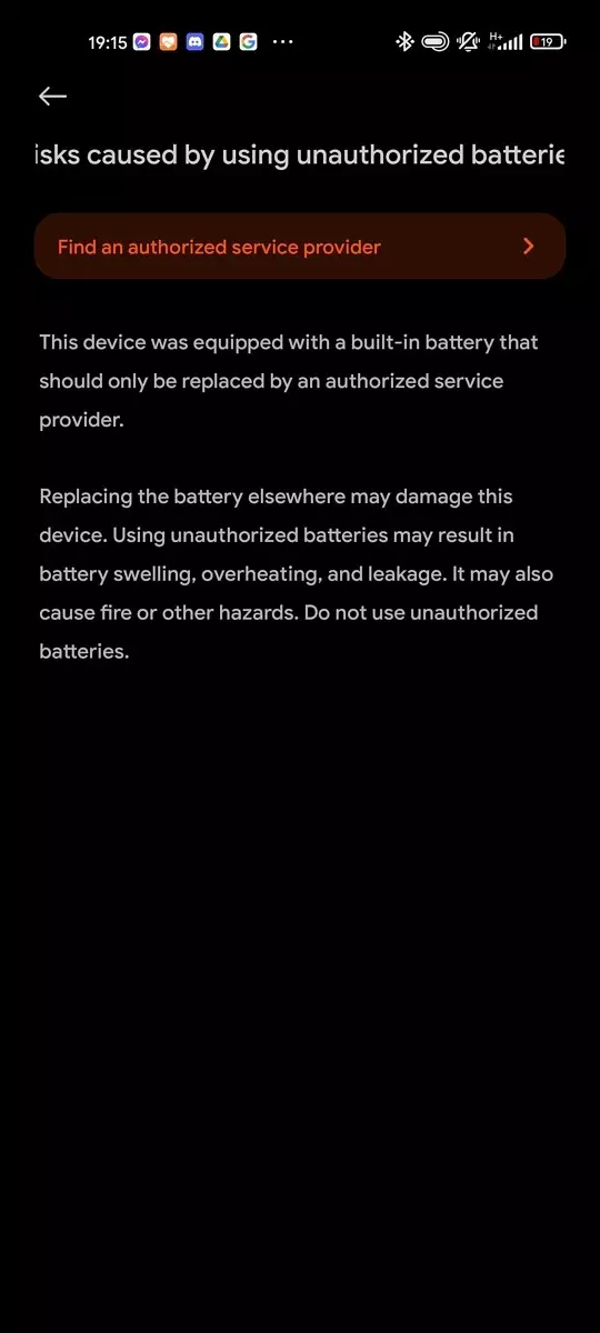 Xiaomi ralentira la vitesse de chargement si vous remplacez la batterie au non-original. 128_2