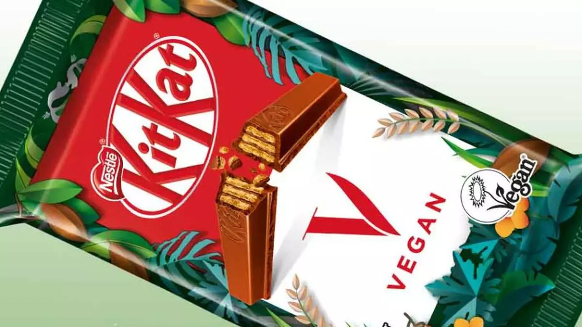 Vegan Kitkat îsal dê xuya bibe