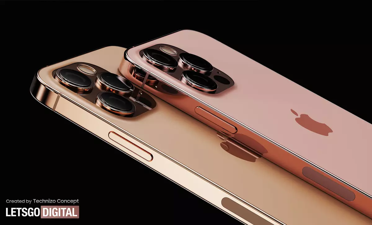 FotoSost: Så kanskje iPhone 13 Pro Max i fargene til solnedgang gull og rose gull