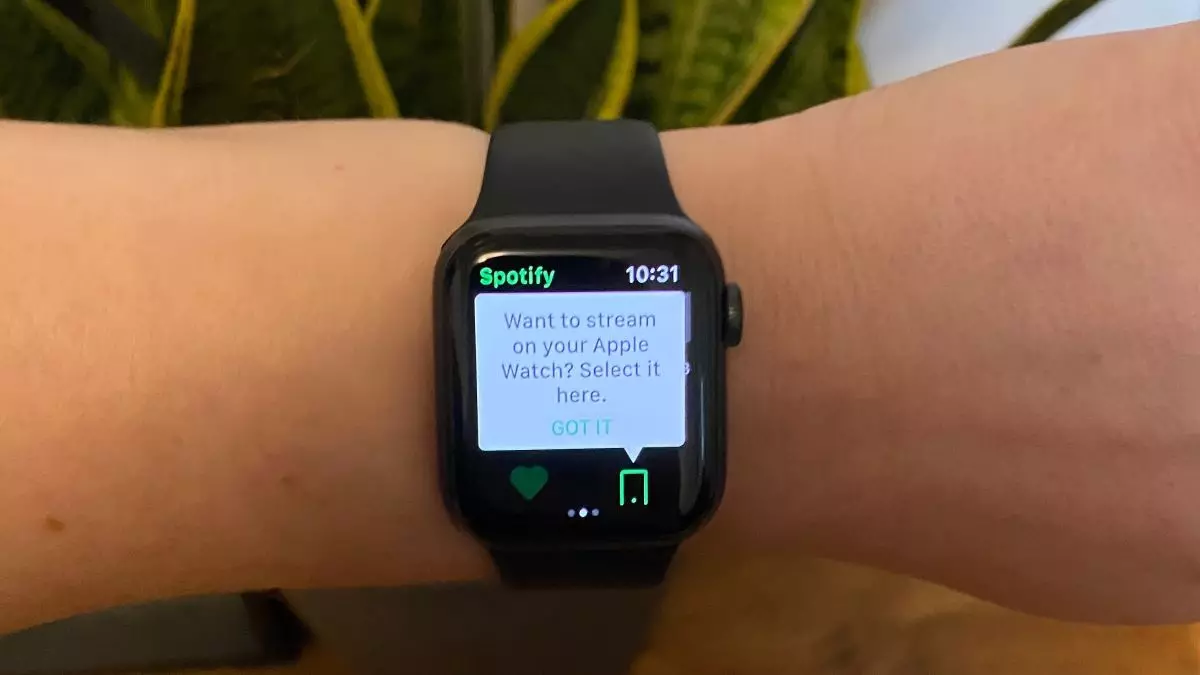 Spotify ຮຽນຮູ້ທີ່ຈະຫລິ້ນດົນຕີທີ່ຖືກຕ້ອງກັບ Apple Watch 2146_1