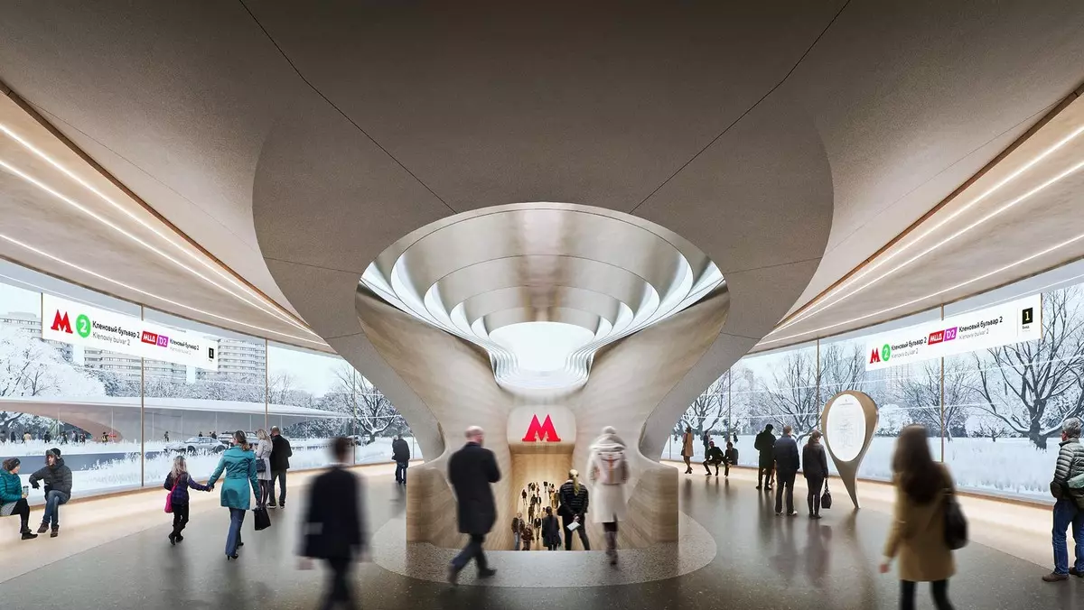 Arhitektuuribüroo Zachi Hadid ehitab Moskvas asuva metroojaama 2461_2