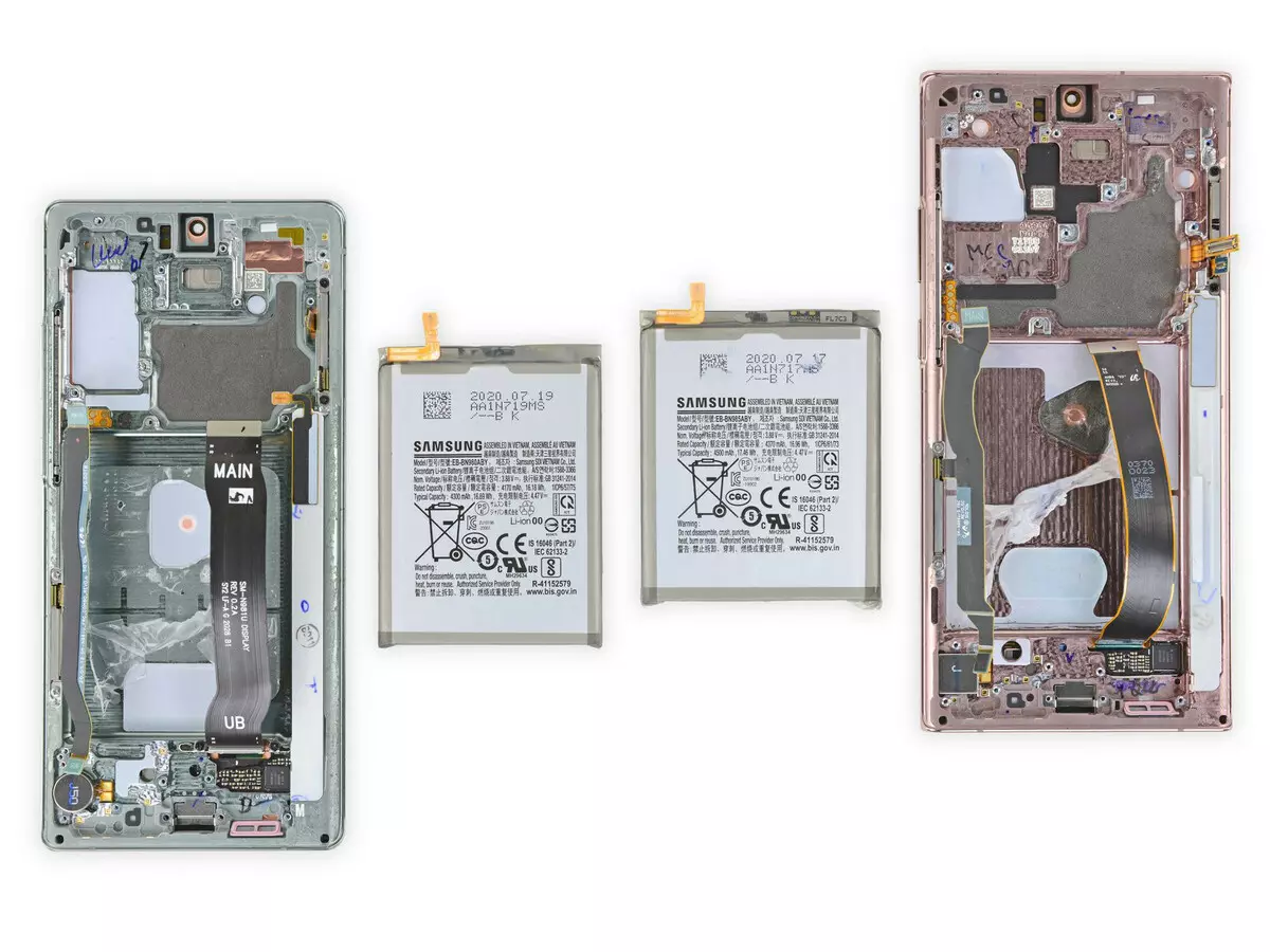 IFIXIT ippubblika l-analiżi tas-Samsung Galaxy noteb20 u n-nota20 ultra 2511_2