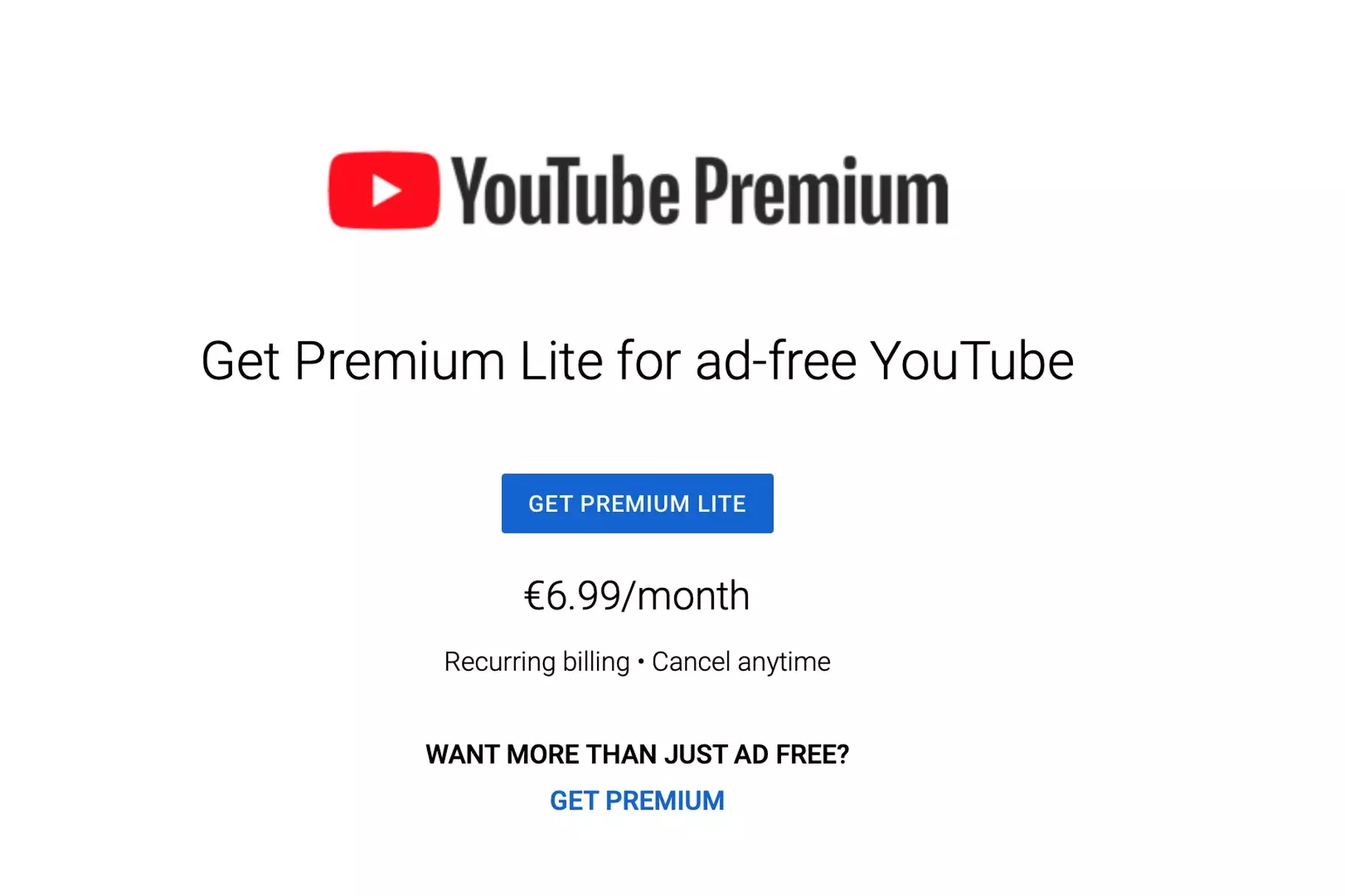 YouTube Tests Premium Lite Predplatné 252_1