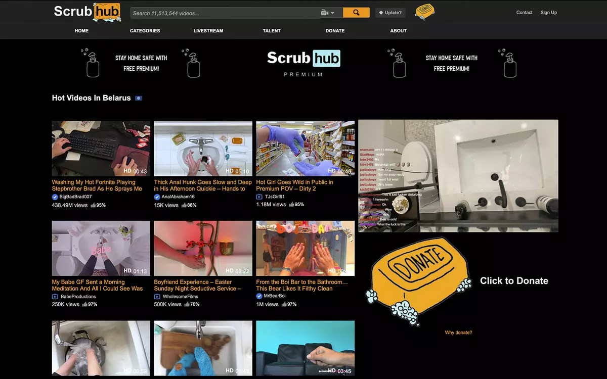 PornHub гар угаах scrubhub-ий тухай Сайтыг эхэллээ 3261_1