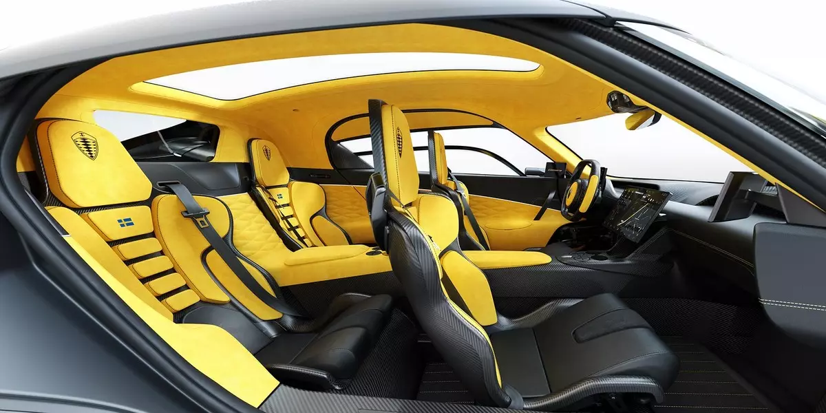 Koenigsegg Gemera: bir hibrid, dörd oturacaqlar və daha çox 1700 litr edir. ilə. 3558_7