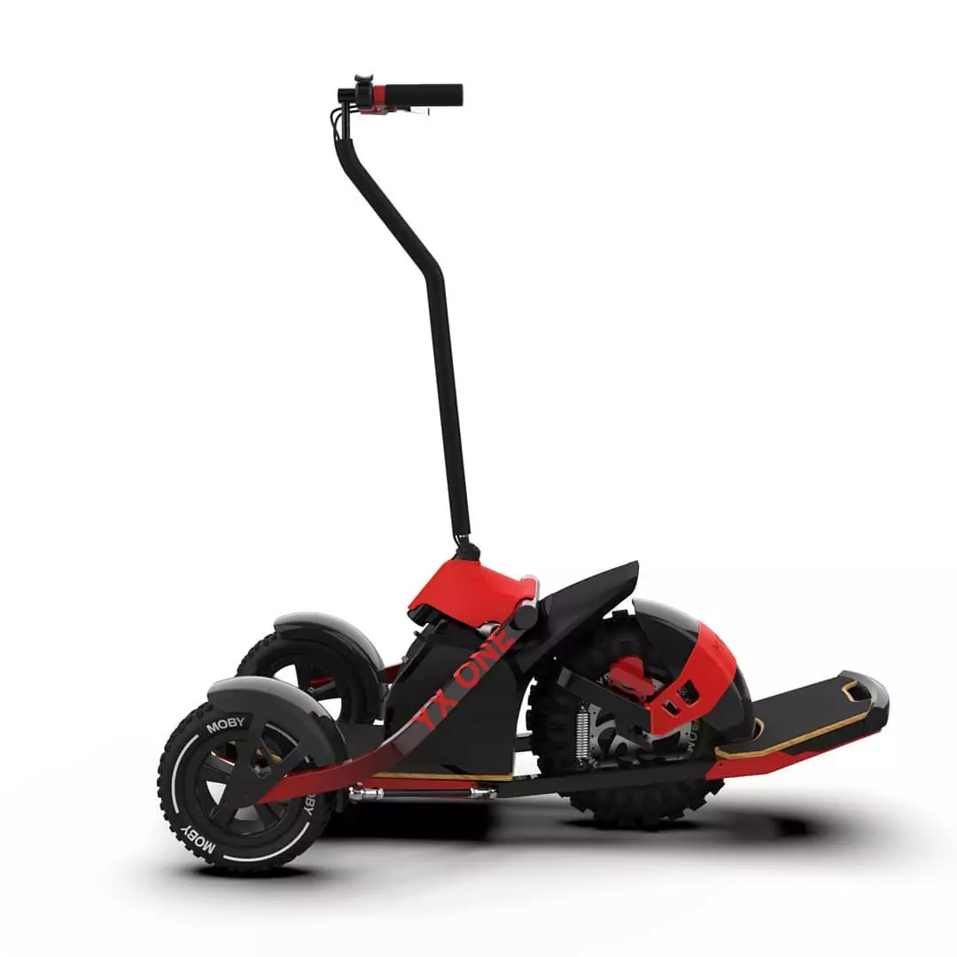 Fou gazon mower: Yx yon sèl konbine Off-wout longboards ak electrosphamokat 4141_1