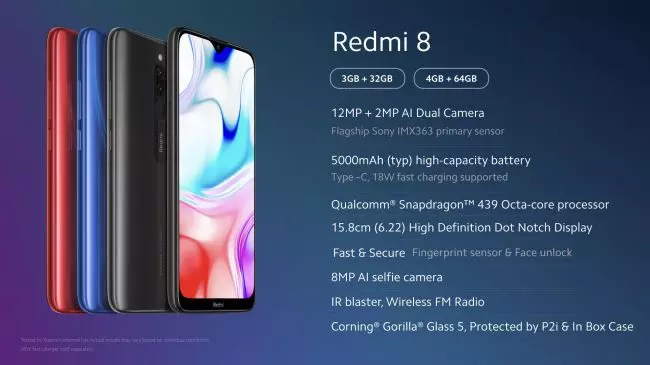 Maneh ing ndhuwur kanggo dhuwit sampeyan: Nampilake Xiaomi Redmi 8 sing murah 4581_1