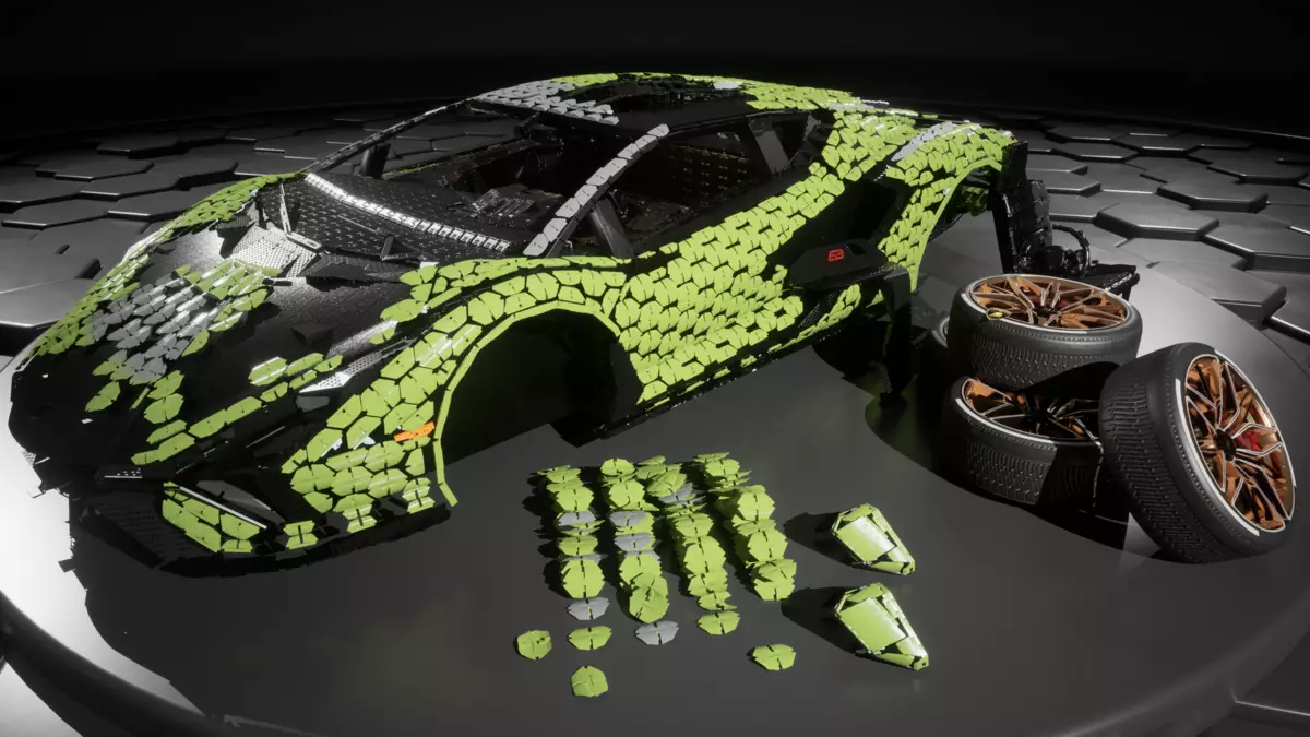 Perkara hari ini: Lamborghini besar dari butiran Lego 642_4