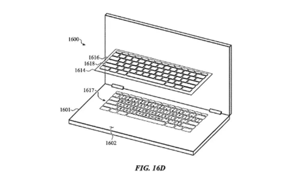 Apple klaviatura ölçüsü ilə touchbar patentləşdirilmiş 6532_3