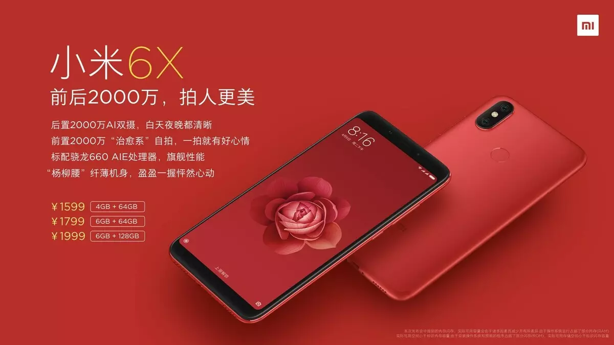 Chinhu chezuva: Iyo New Xiaomi mi 6x. Uye akanaka! 7137_11