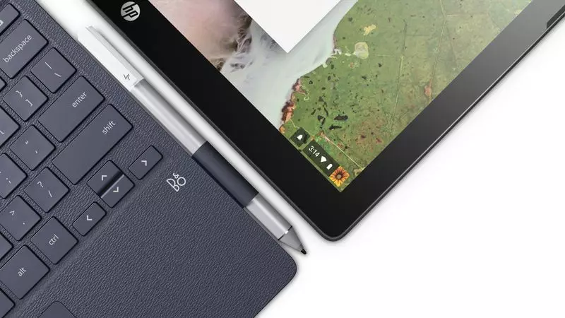 HP Chromebook X2 نى كۆرسىتىلدى ۋە iPad كە رىقابەتلەشمەكچى بولغان. ھېچقانداق نەرسە قويۇپ بېرىلمەيدۇ 7254_1