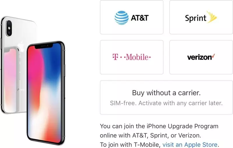 Apple commence à vendre une version iPhone X sans Sim 7990_1