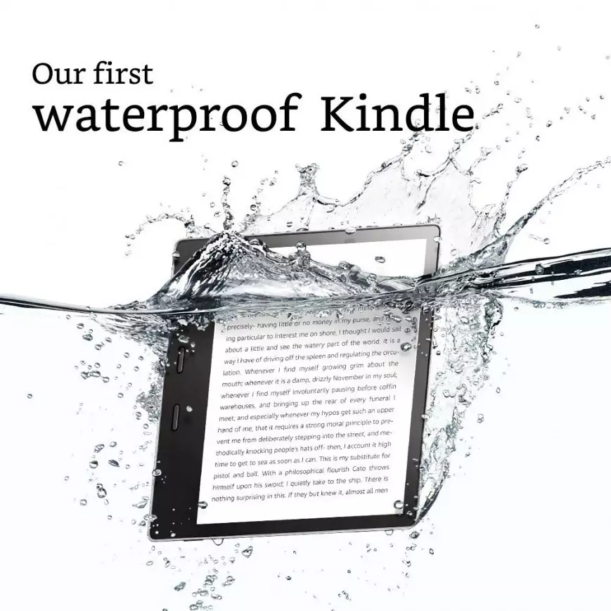 Amazon Kindle Oasis: olvasó vízvédelemmel és Bluetooth (Dream Book) 8227_1