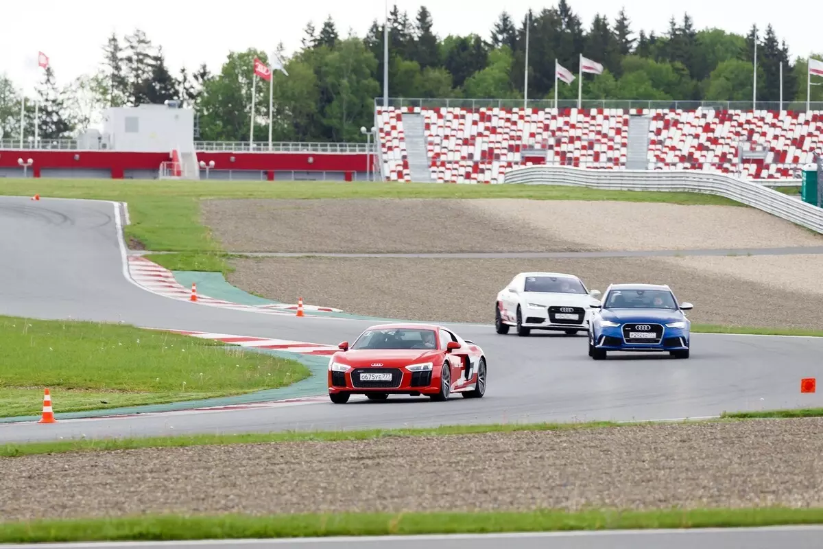 Running on Audi R8, RS7, RS6 on the Moscow Raceway race track 8753_28