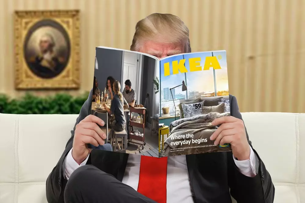 Donald Trump Wall-projekt yn Ikea-styl 9503_0