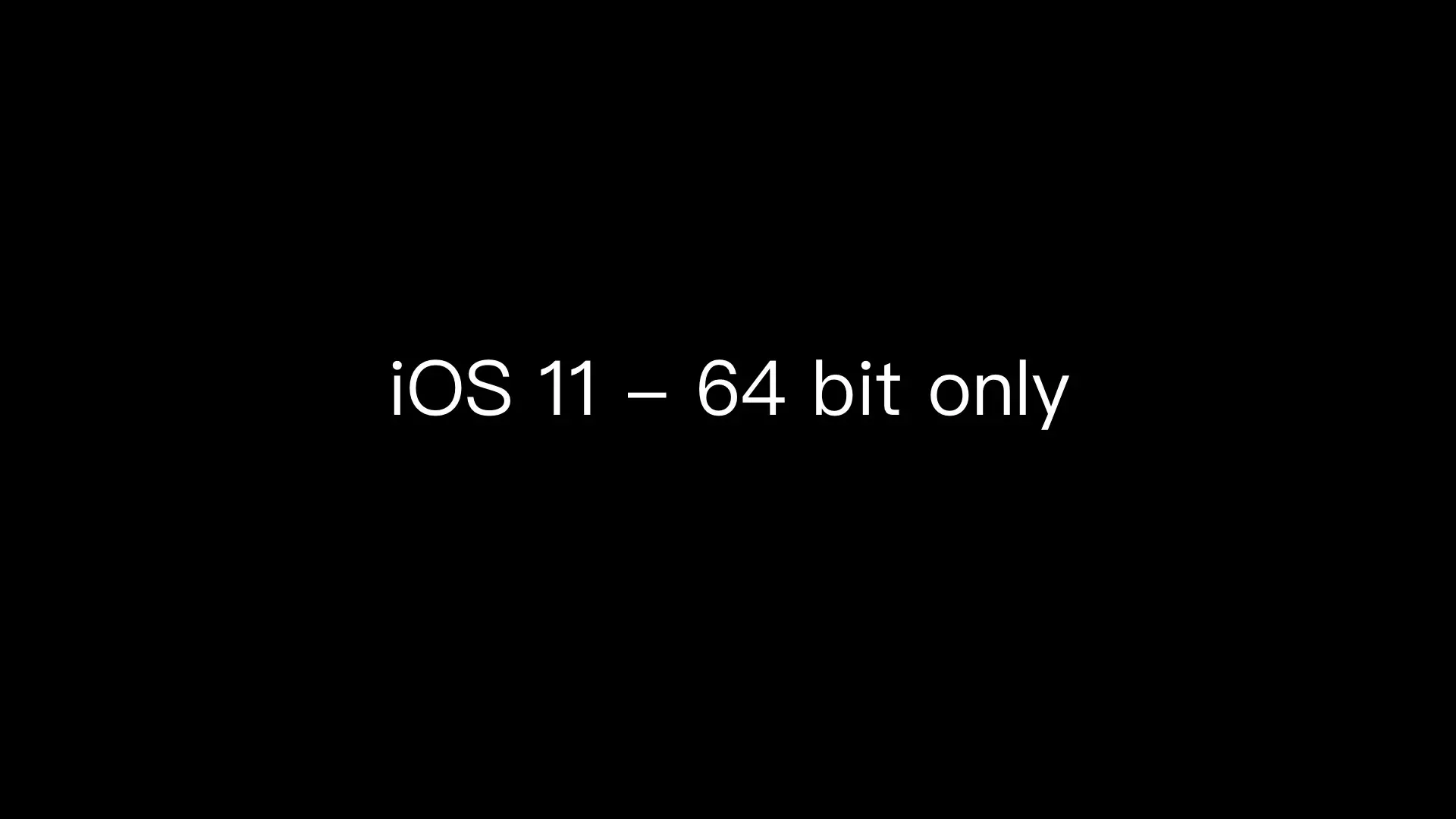 iOS 11 waxay u diri doonaan codsiyo 32-bit ah wixii la soo dhaafay 9545_0